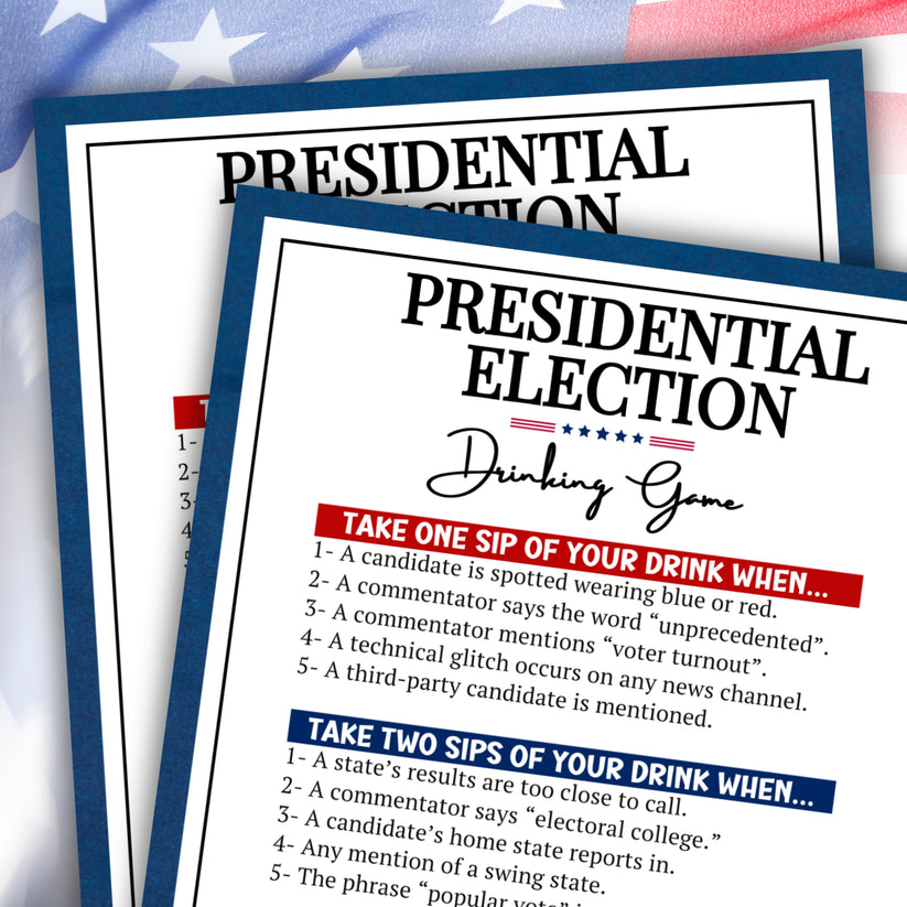 Election Watch Party Drinking Game – Party Prints Press