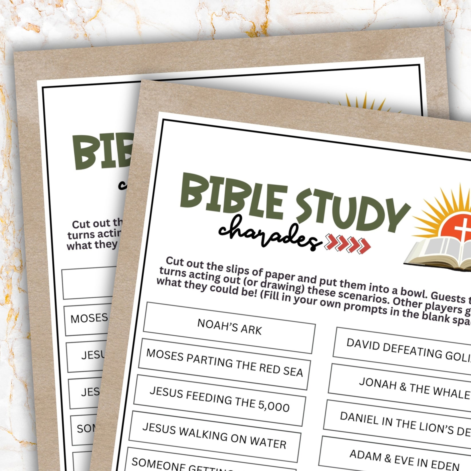 Bible Study Charades – Party Prints Press