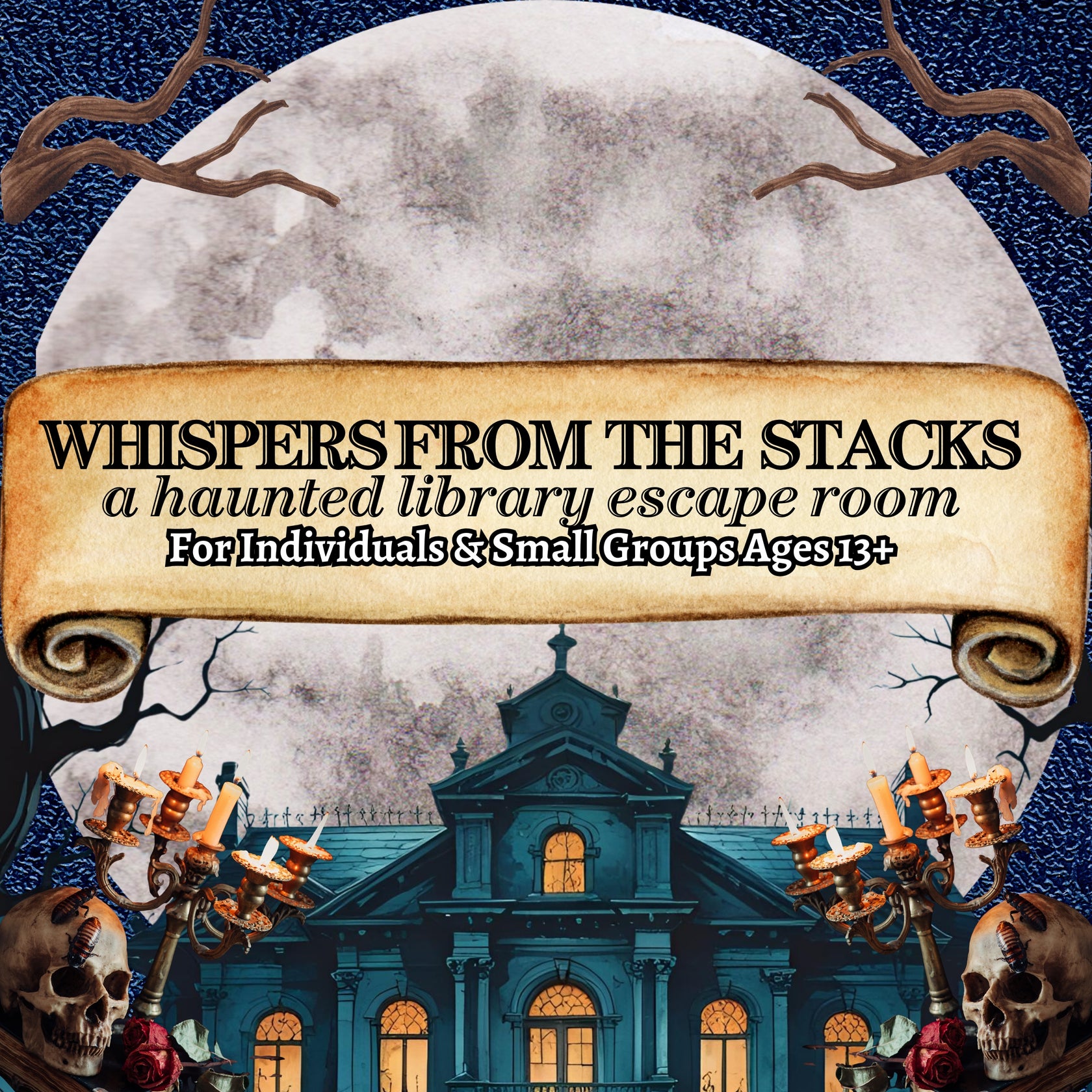 Haunted Library Escape Room – Party Prints Press