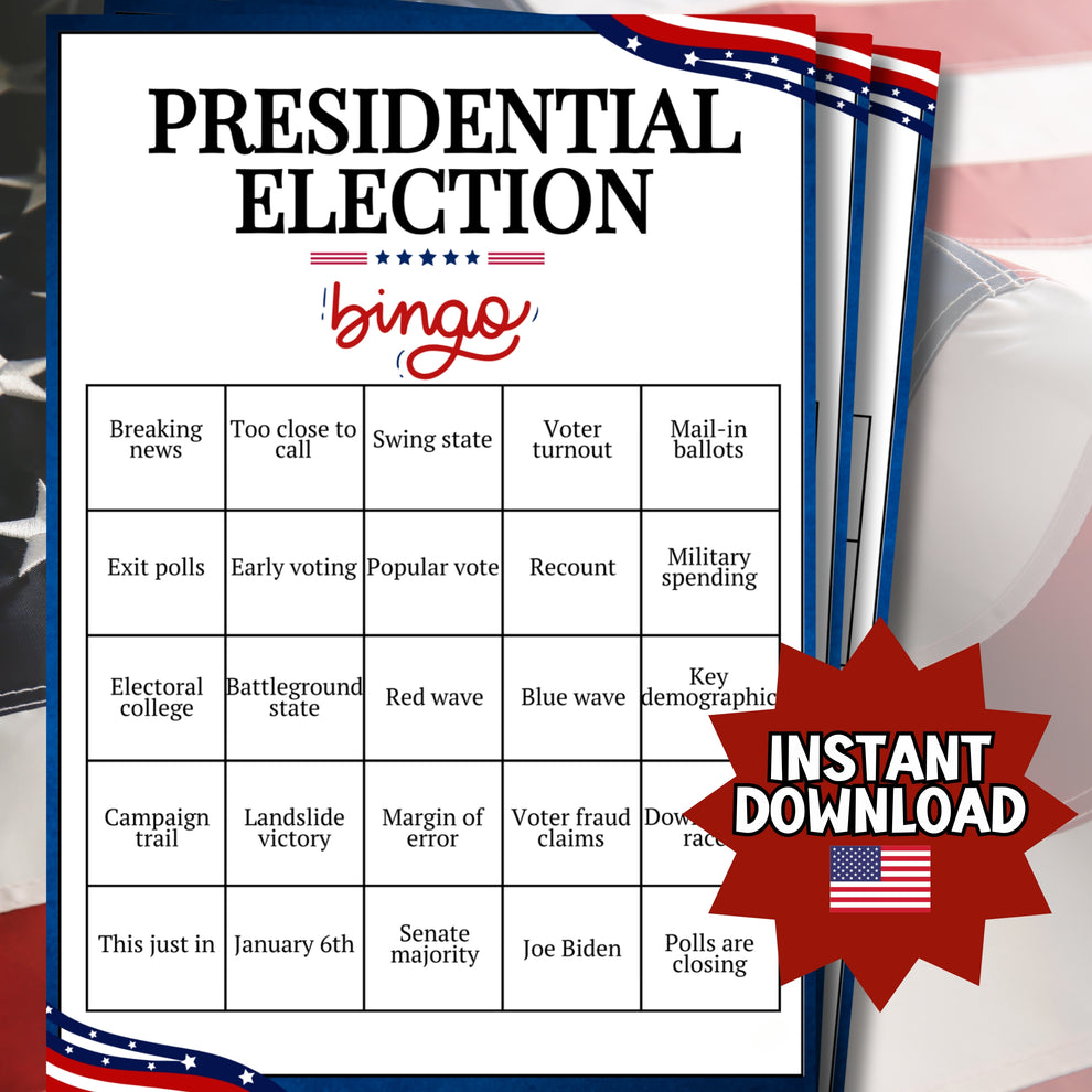 Presidential Election BINGO – Party Prints Press