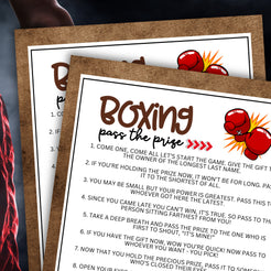 Boxing Pass The Prize – Party Prints Press