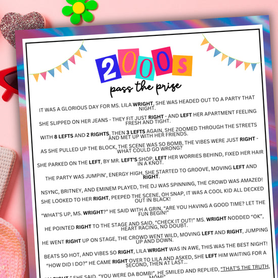2000's Party Pass The Prize – Party Prints Press