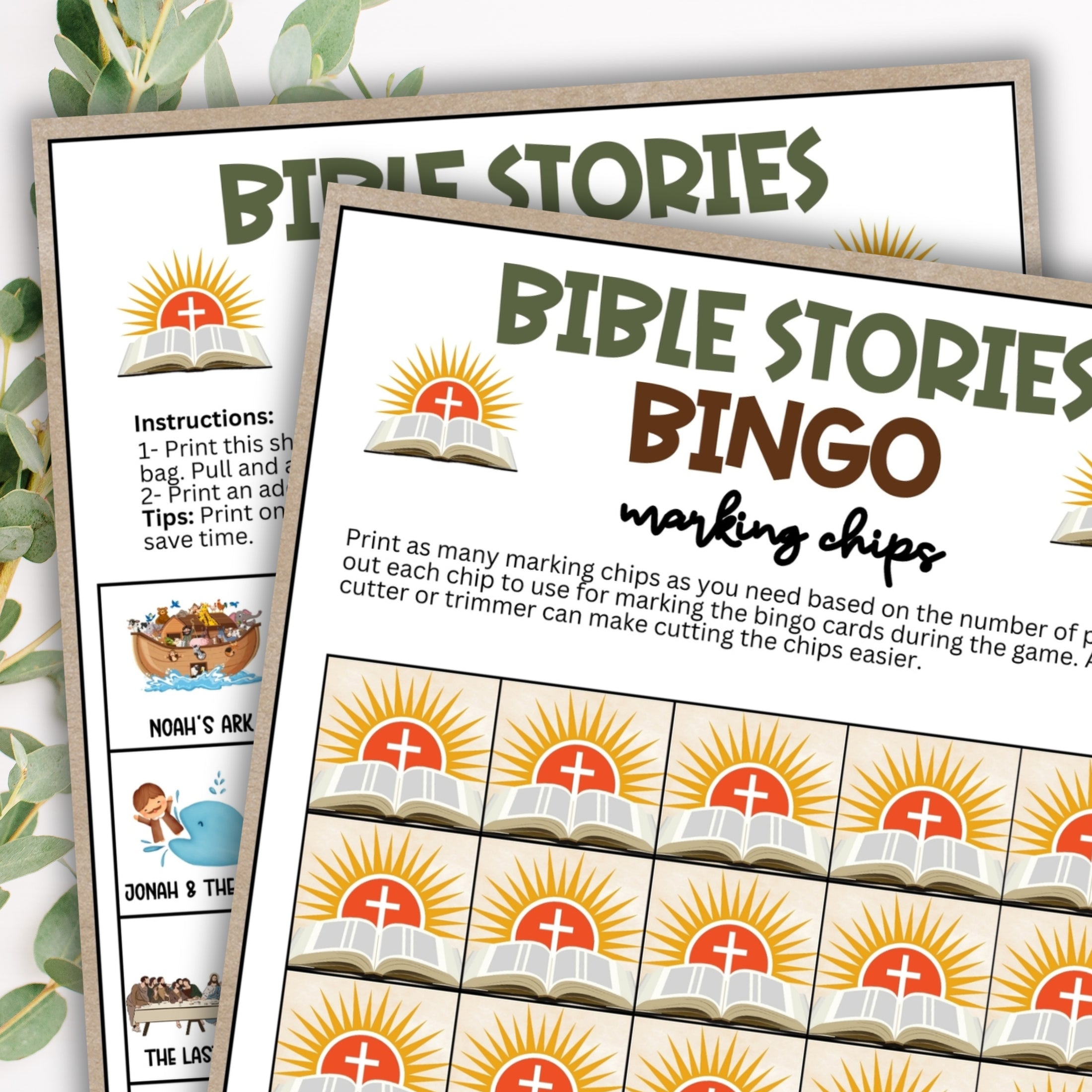 Bible Stories BINGO – Party Prints Press