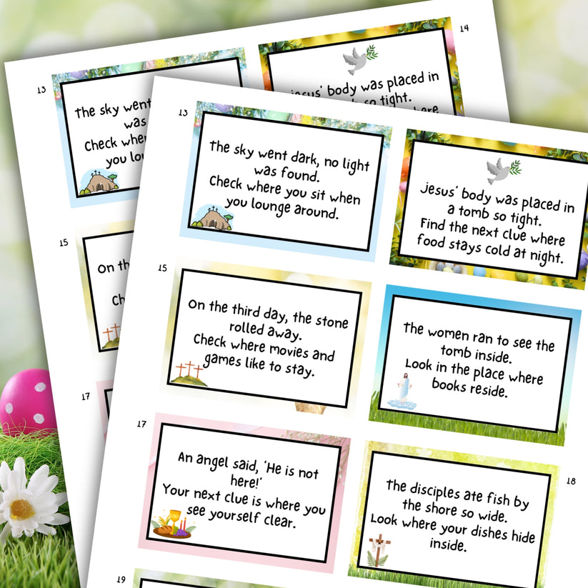 Easter Bible Indoor Scavenger Hunt – Party Prints Press