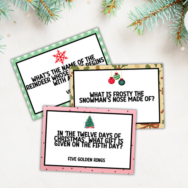 Christmas Trivia (60 Printable Cards) – Party Prints Press
