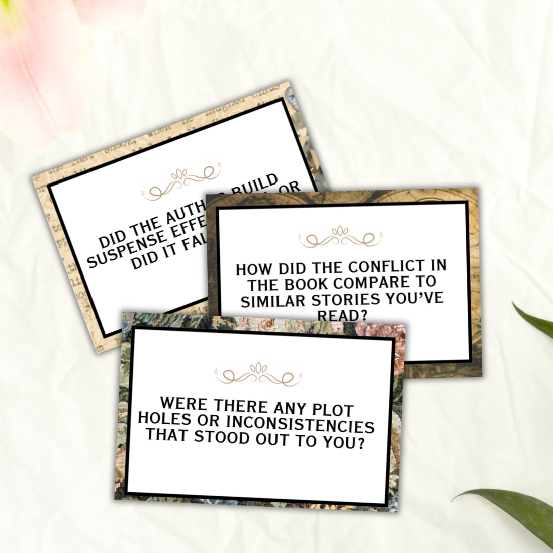 Book Club Discussion Cards (88 Cards) – Party Prints Press