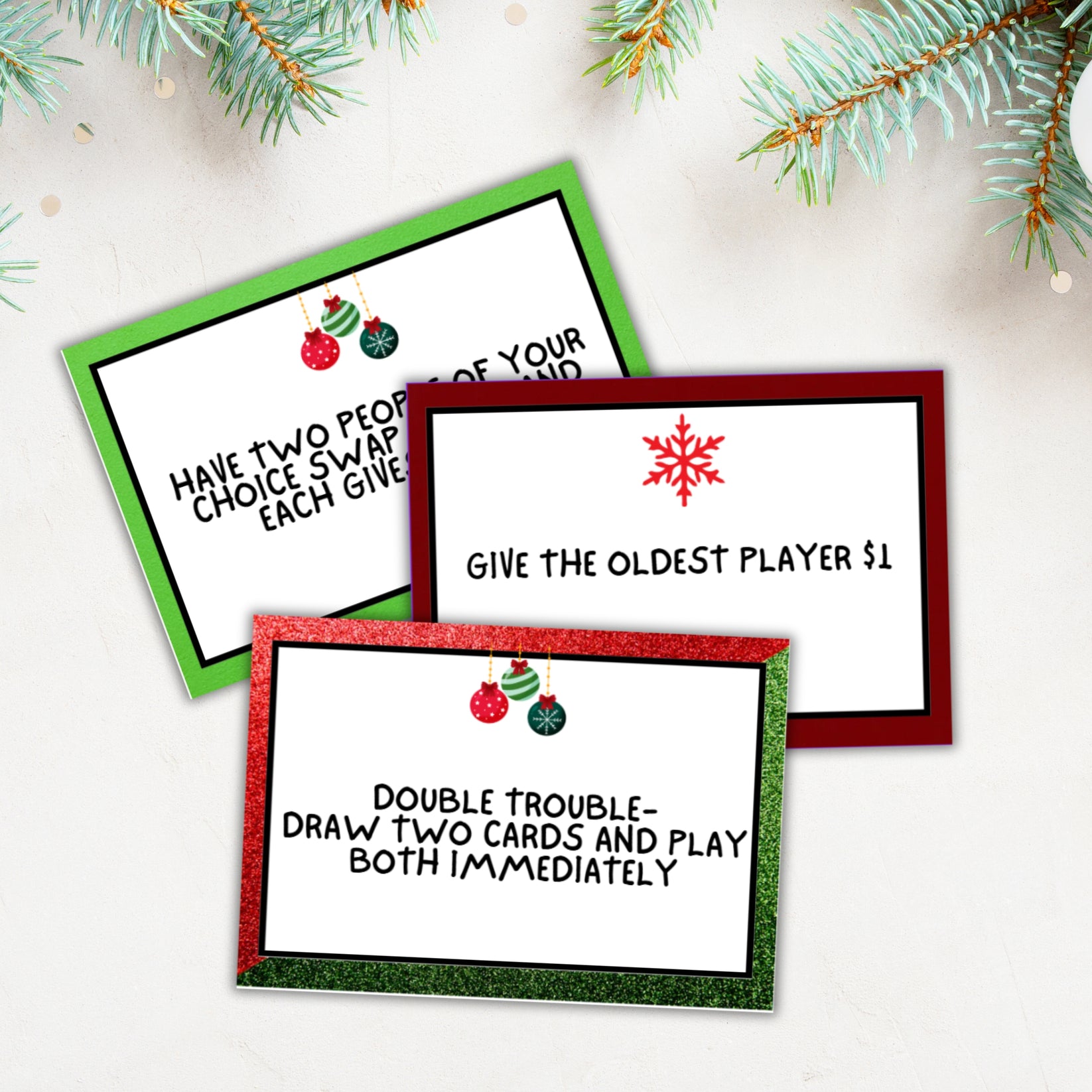 Naughty or Nice Christmas Money Card Game – Party Prints Press