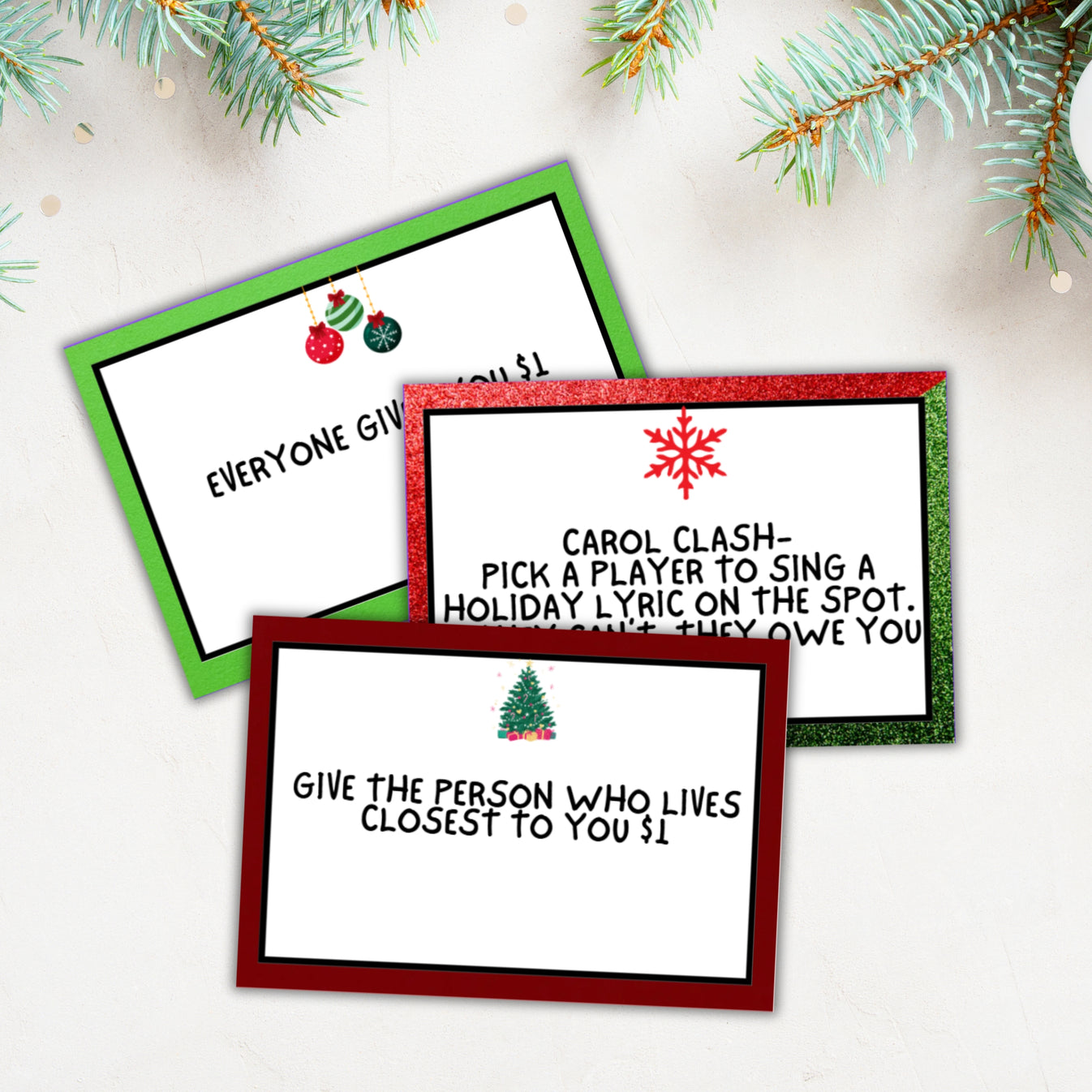 Naughty or Nice Christmas Money Card Game – Party Prints Press