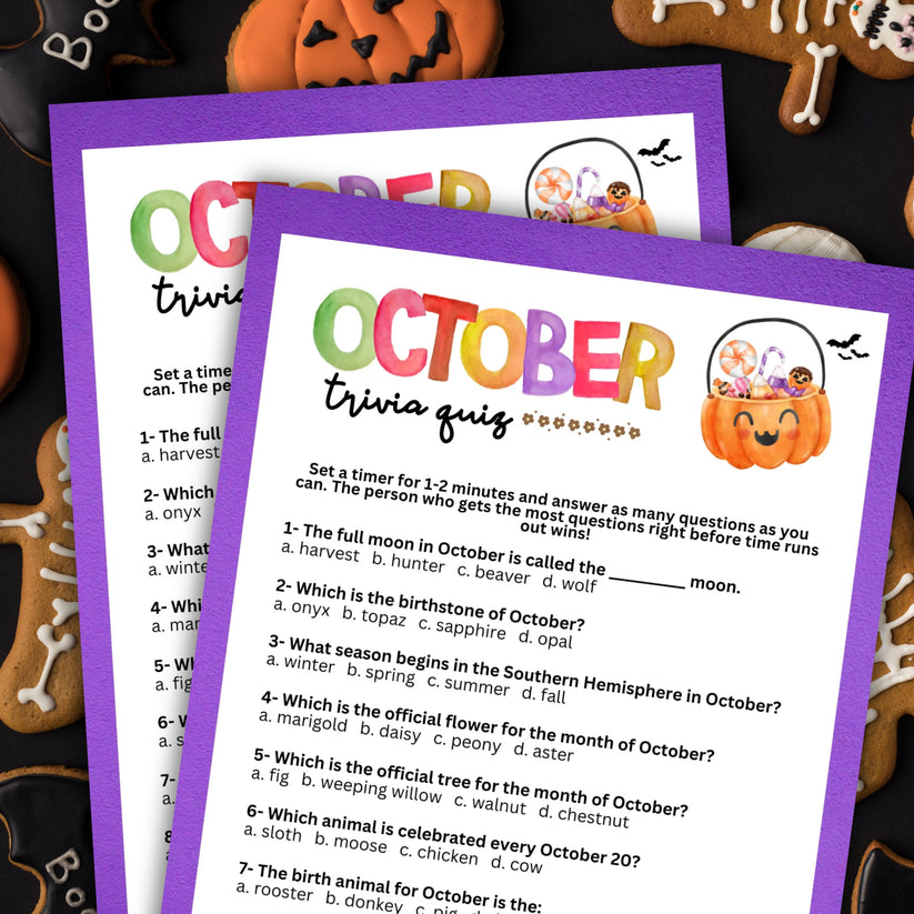 Fall Trivia Bundle – Party Prints Press