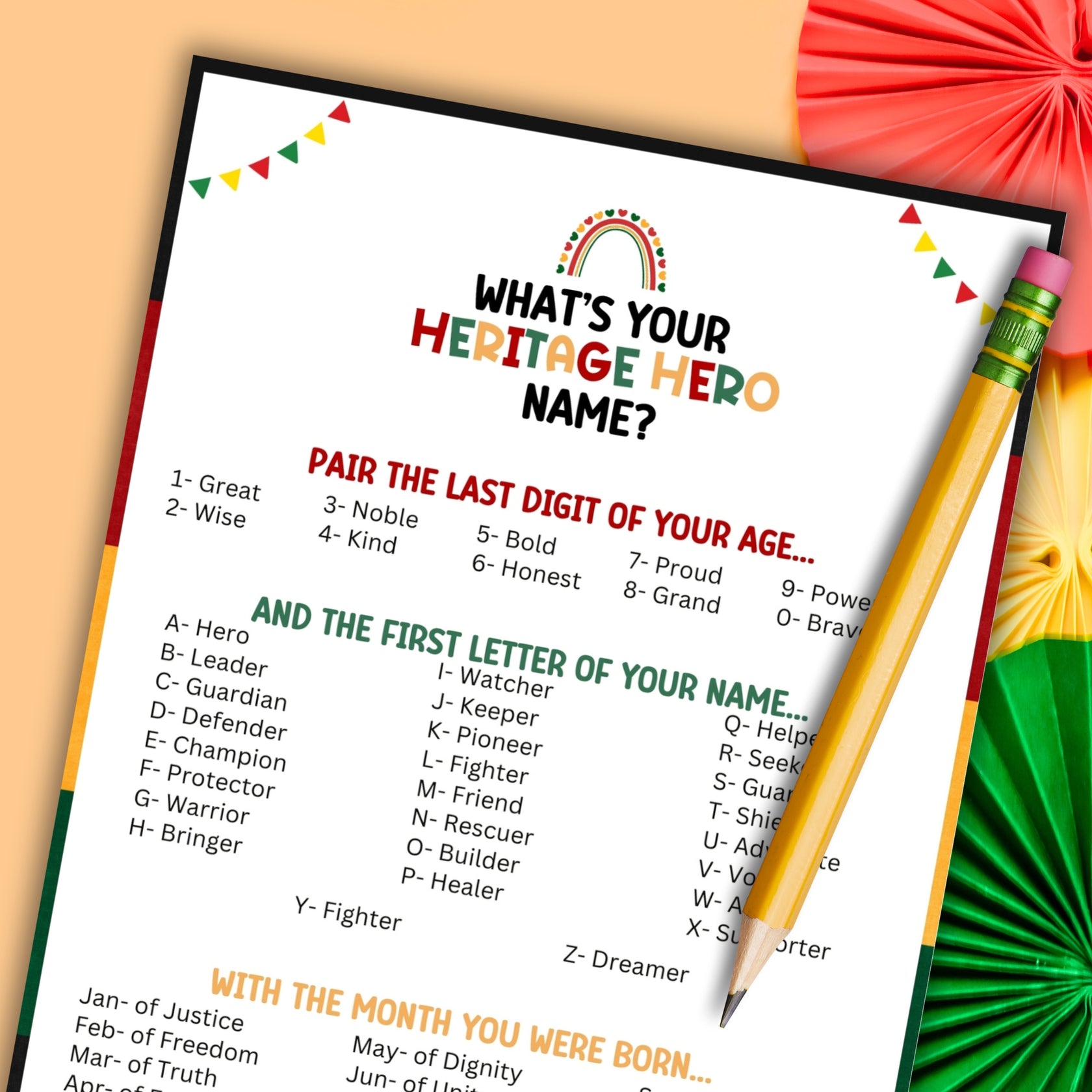 What's Your Heritage Hero Name? – Party Prints Press