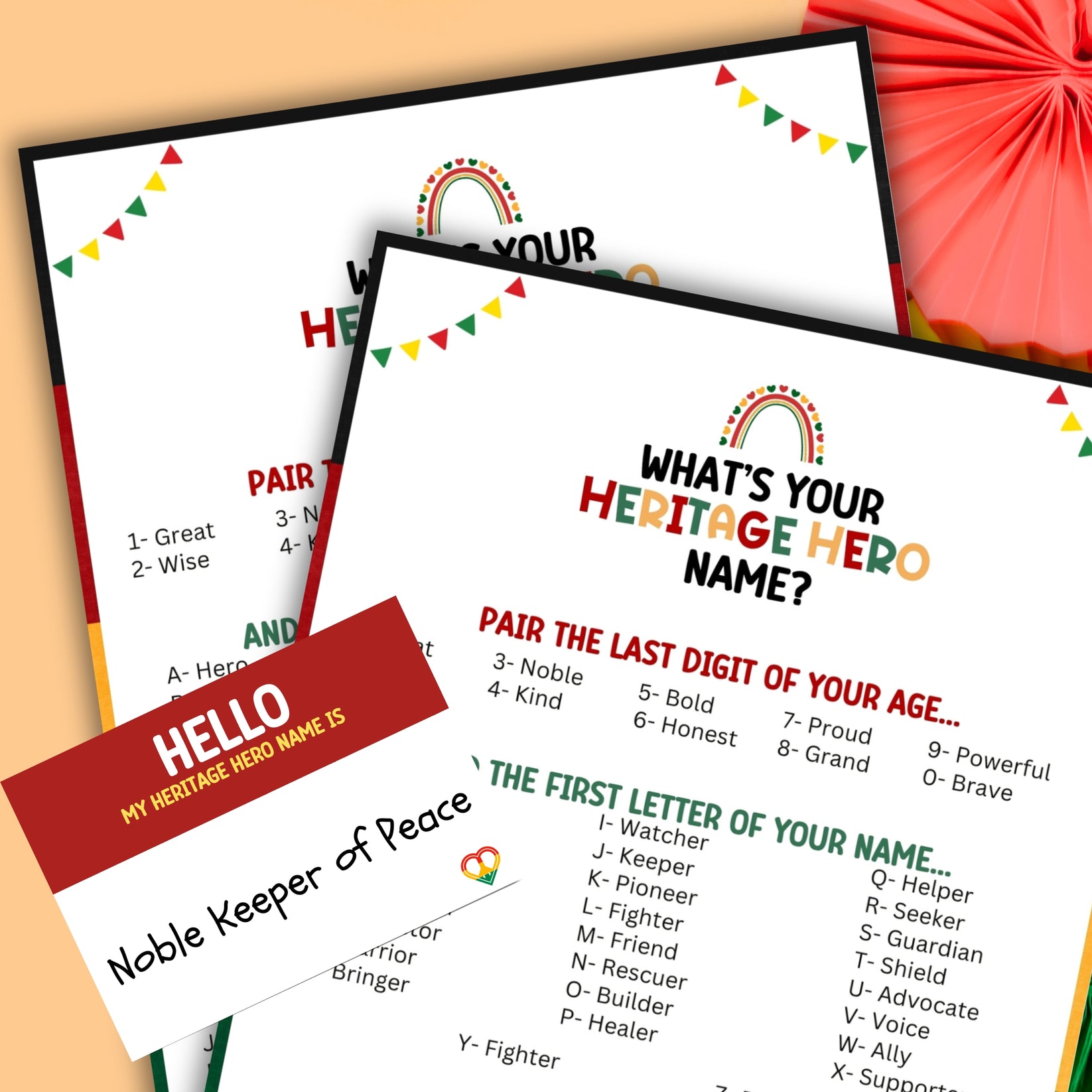What's Your Heritage Hero Name? – Party Prints Press