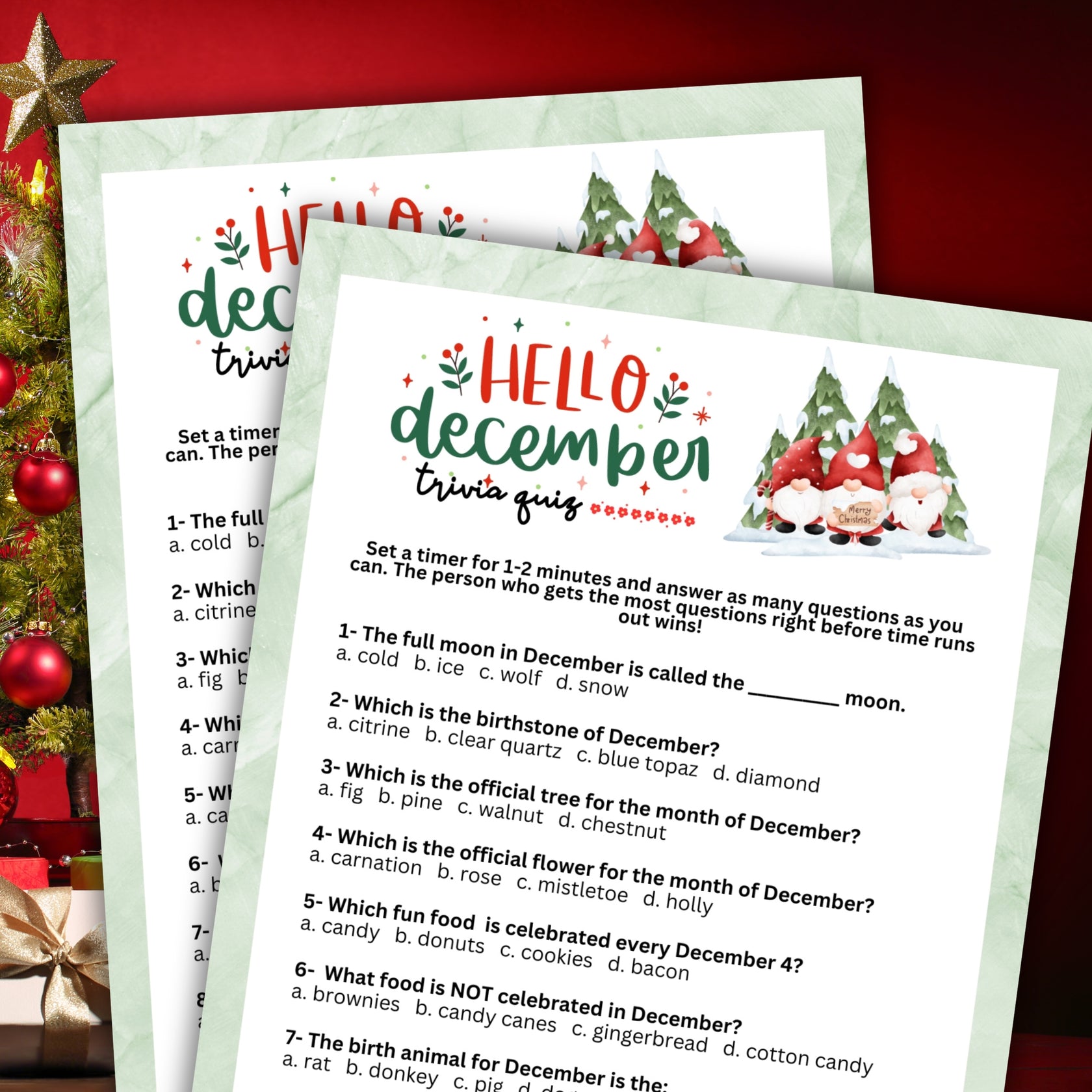 Winter Trivia Bundle – Party Prints Press