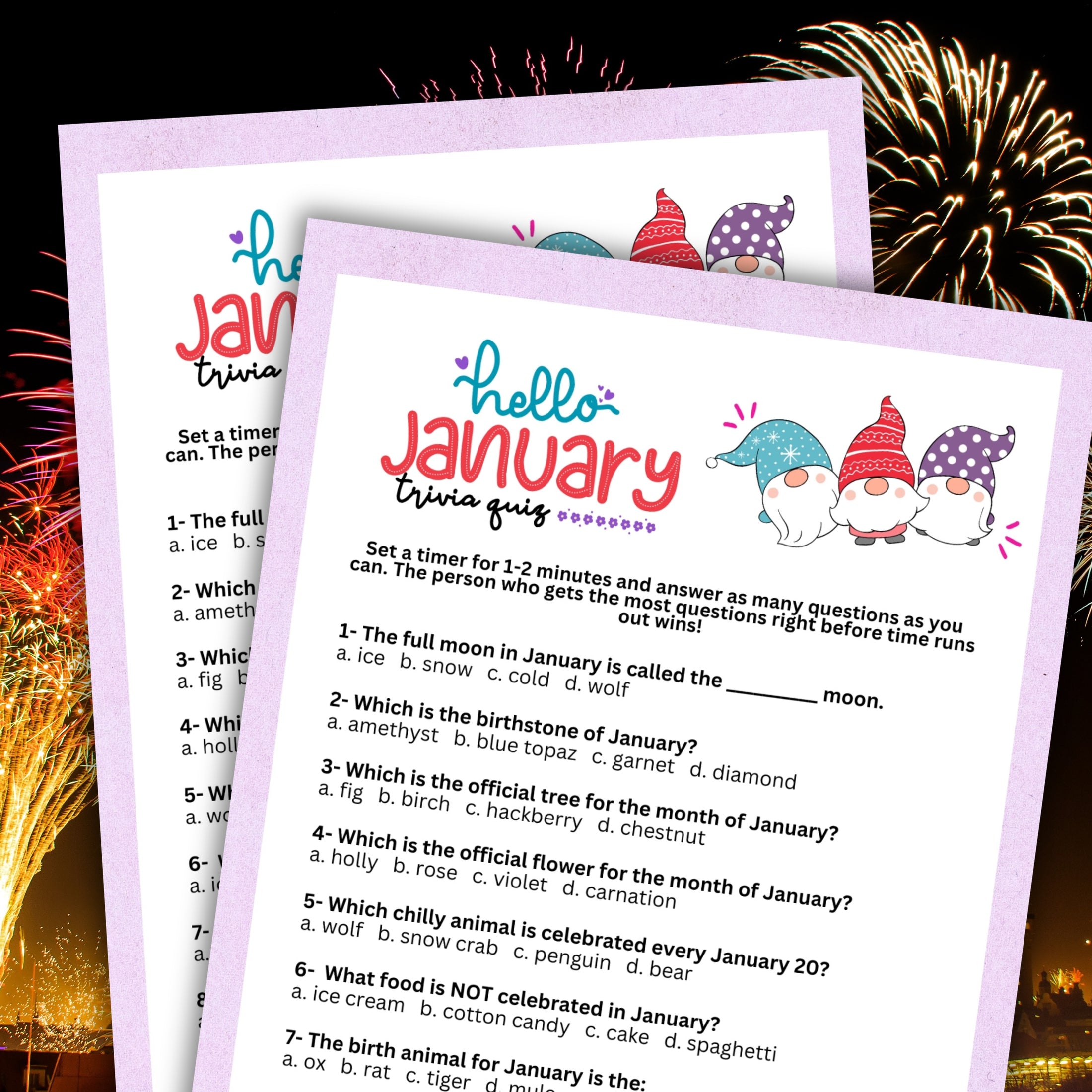Winter Trivia Bundle – Party Prints Press