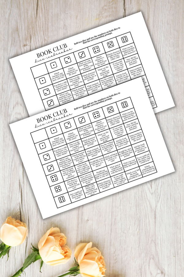 Book Club Dice Game – Party Prints Press