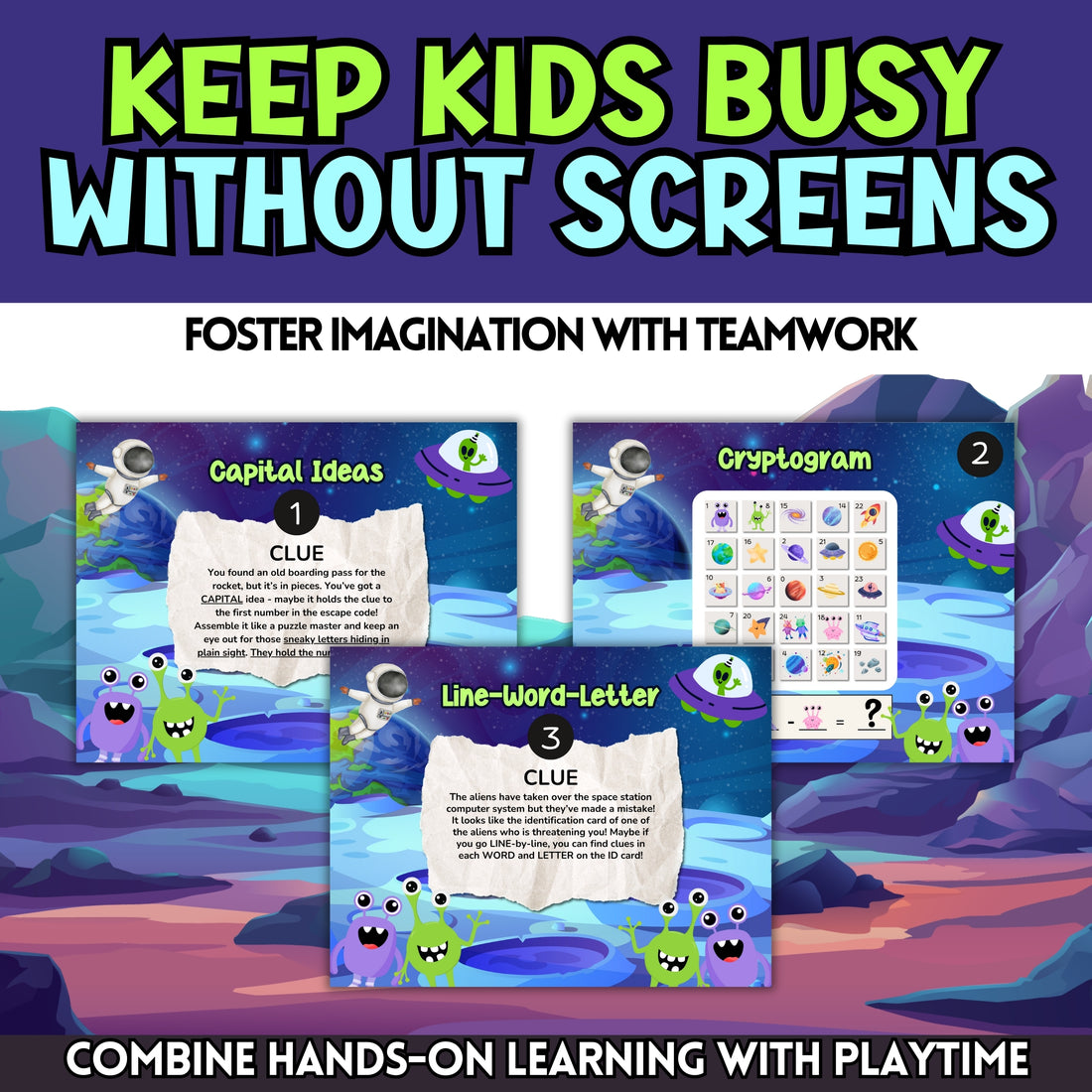 Alien Escape Room (Ages 5-9) – Party Prints Press