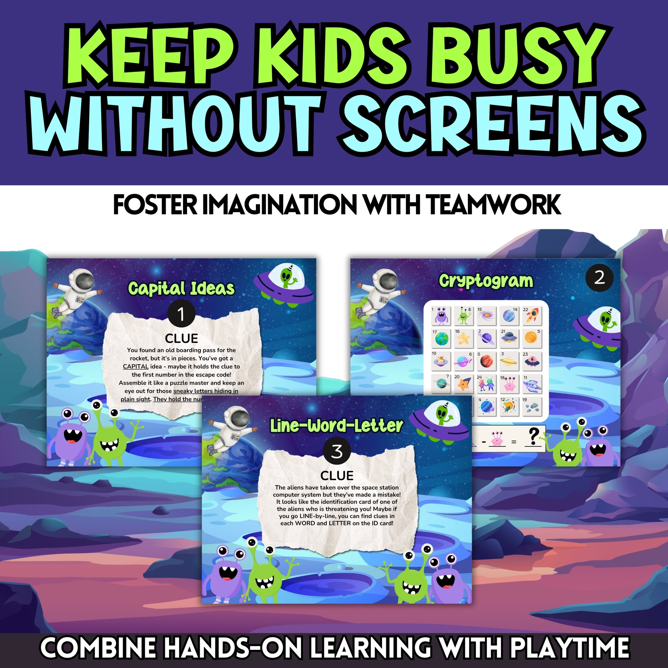 Alien Escape Room (Ages 5-9) – Party Prints Press