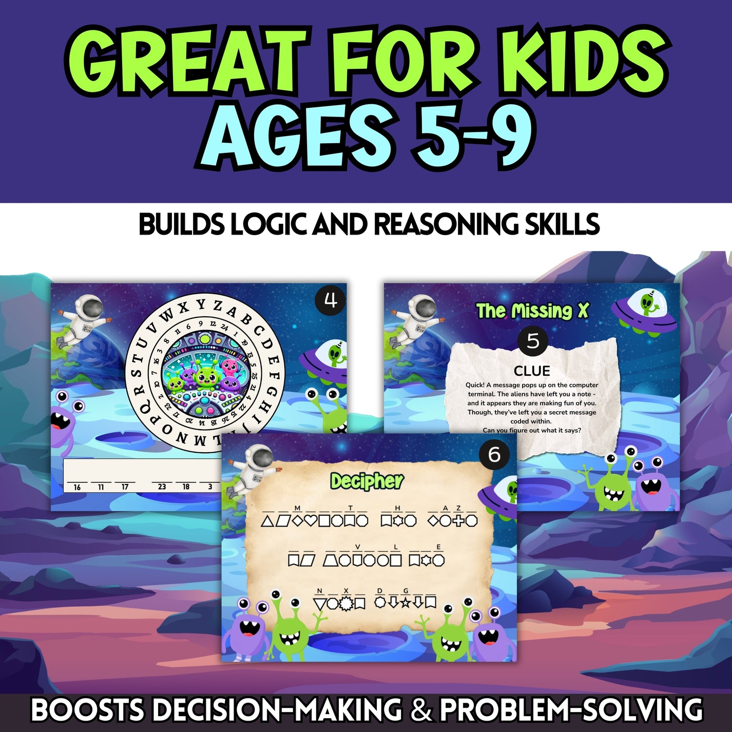 Alien Escape Room (Ages 5-9) – Party Prints Press