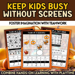 Turkey Escape Room For Tweens & Teens (12 Puzzles) – Party Prints Press