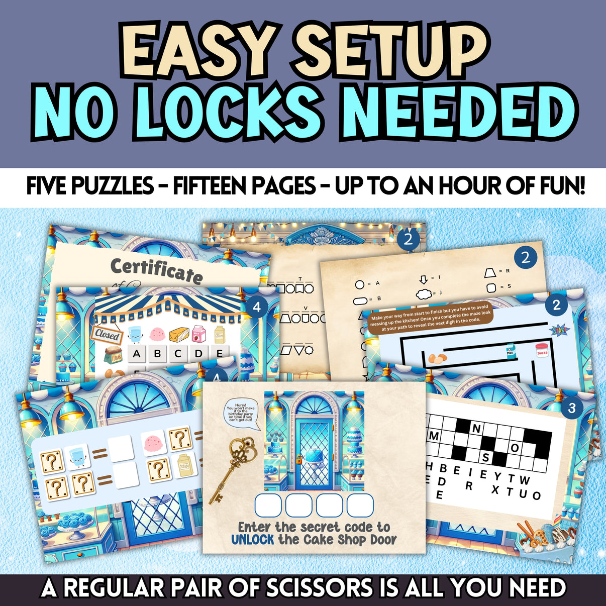 Birthday Cake Escape Room For Boys (Ages 5-8) – Party Prints Press