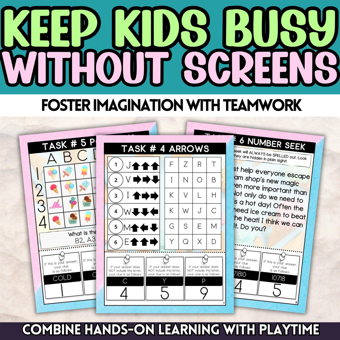 Ice Cream Escape Room (Ages 6-9) – Party Prints Press