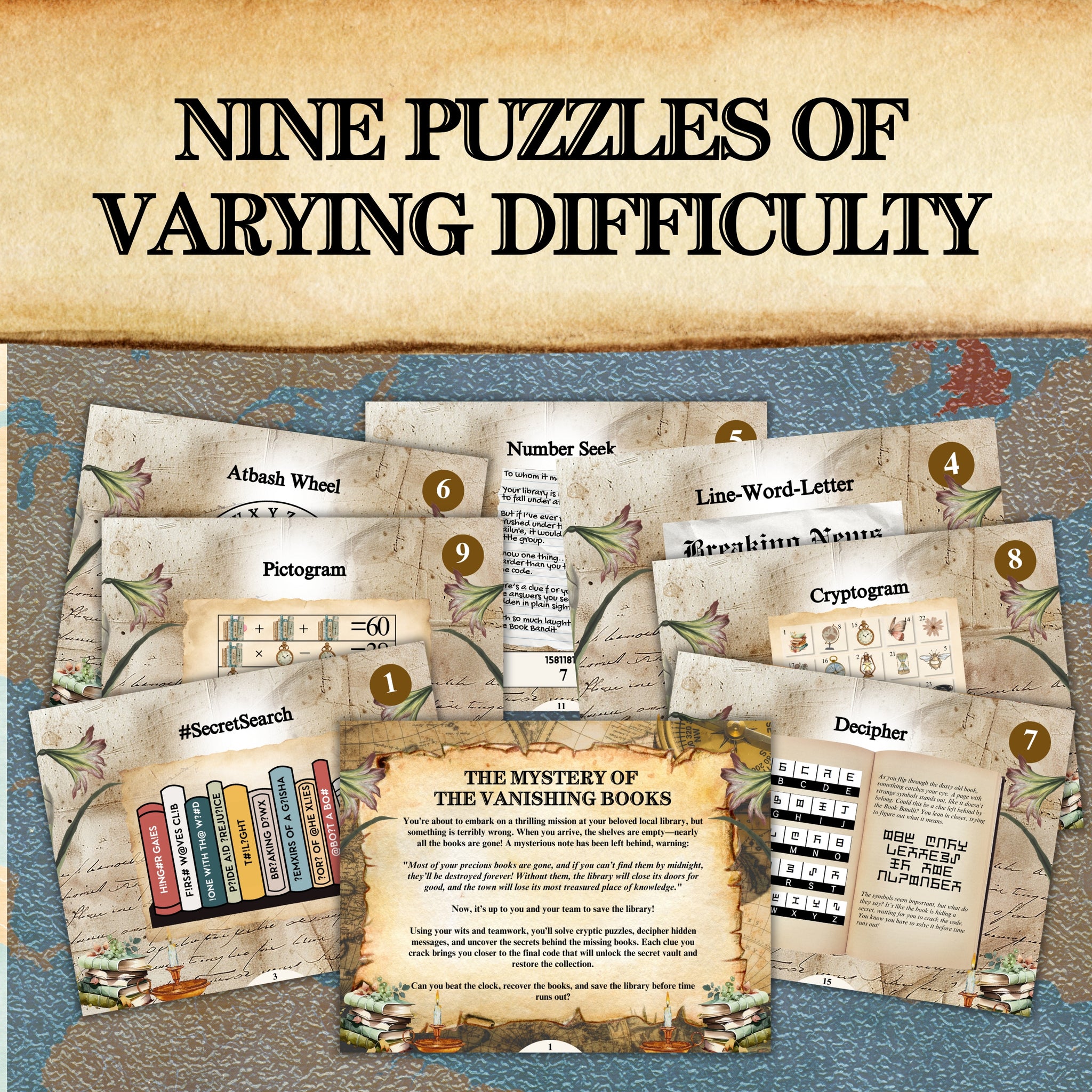 Haunted Library Escape Room – Party Prints Press