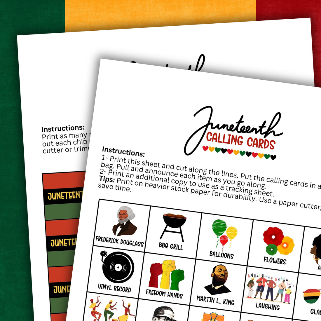 Juneteenth BINGO – Party Prints Press