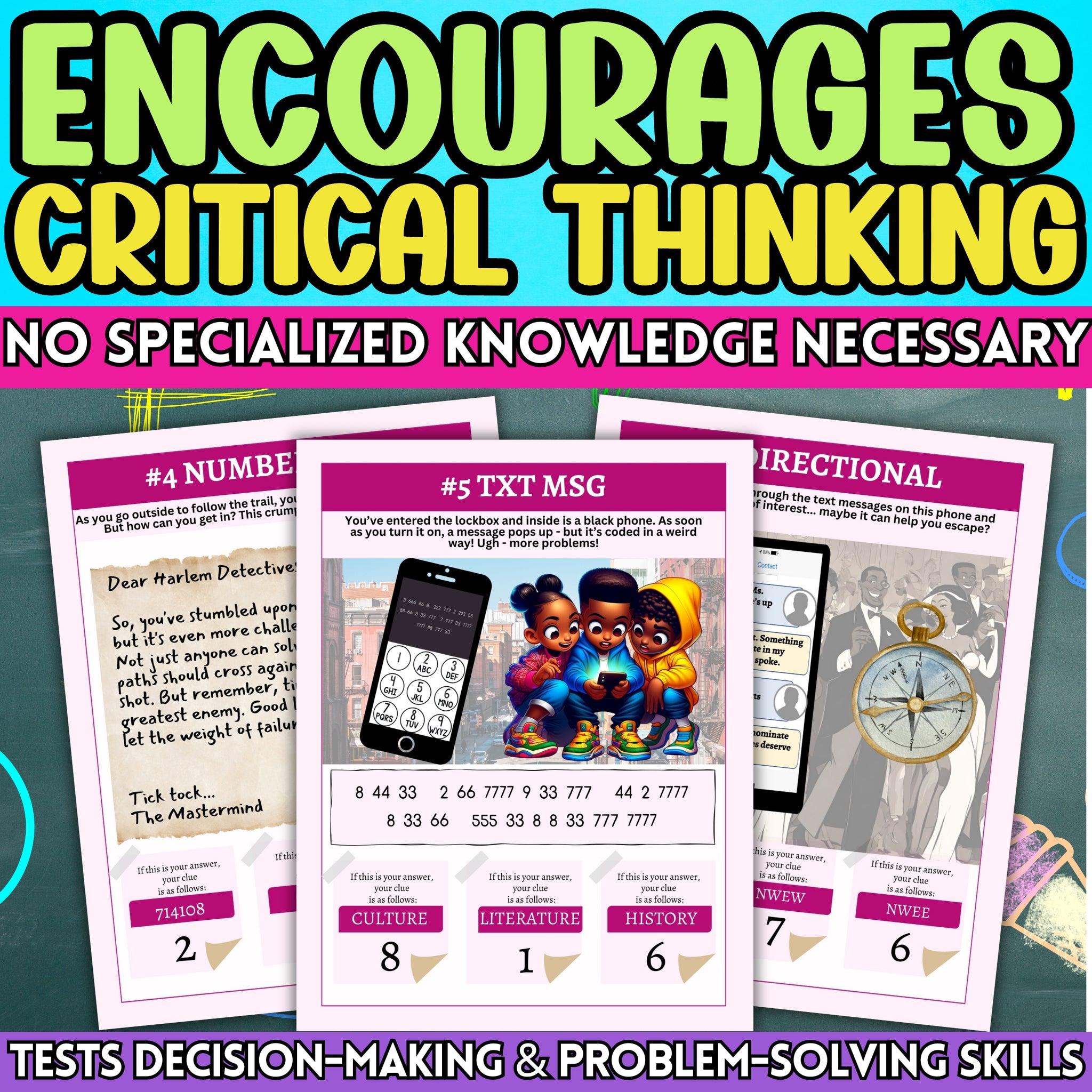 Harlem Renaissance Black History Escape Room – Party Prints Press