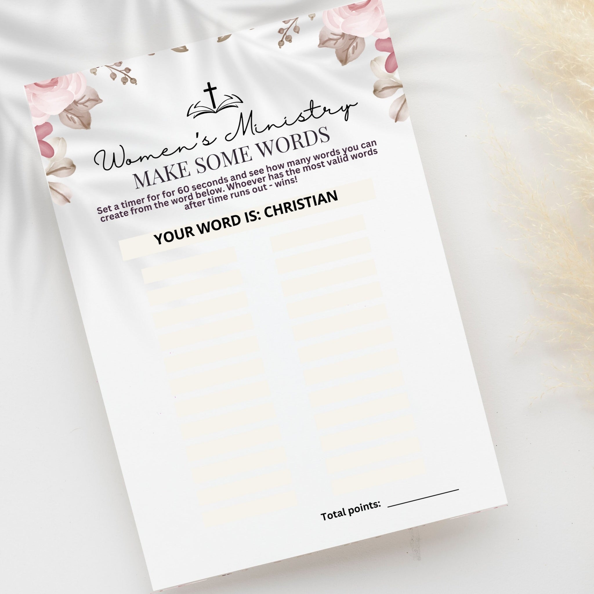 Women's Ministry Anagram – Party Prints Press