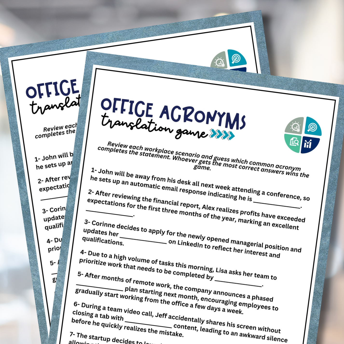 Office Party Workplace Acronyms – Party Prints Press