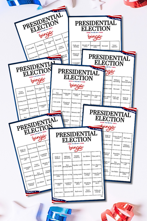 Presidential Election BINGO – Party Prints Press