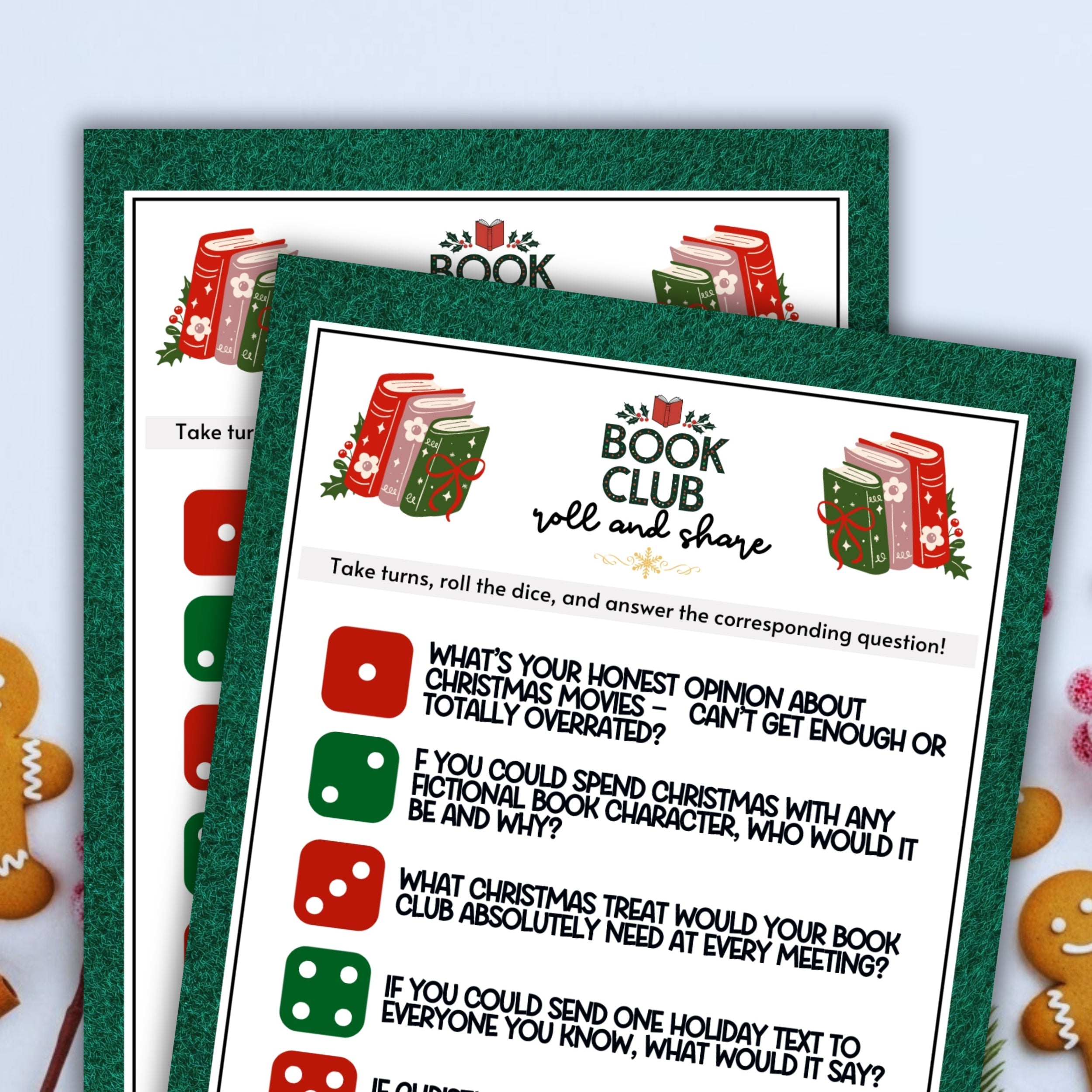 Book Club Christmas Roll & Share – Party Prints Press