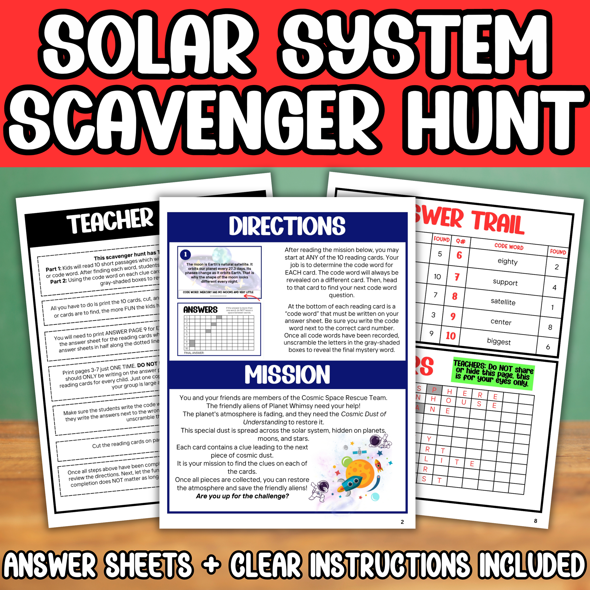 Solar System Scavenger Hunt – Party Prints Press